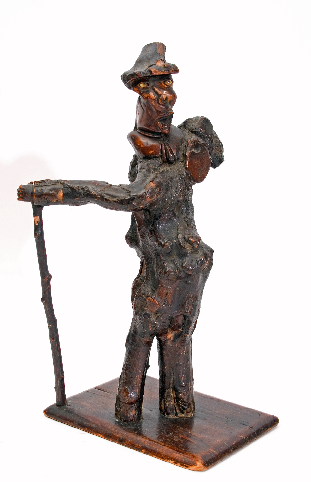 Outsider Folk Art Gallery - Folk Art | Carvings | Walking-Man-Root-Carving